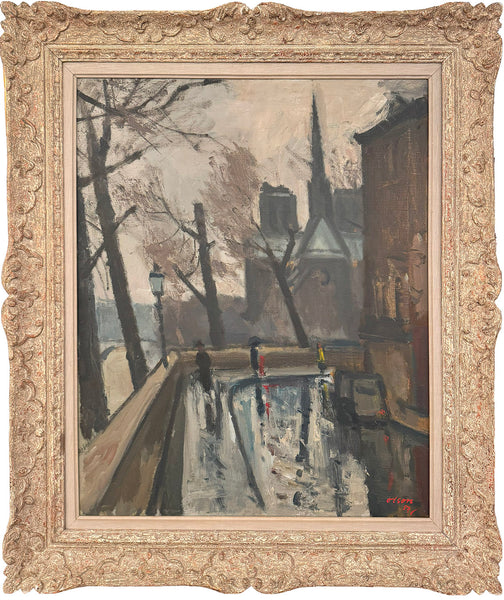 'After Rain, Paris' by Swedish artist Nils Ove Olson (1903–1975 ...