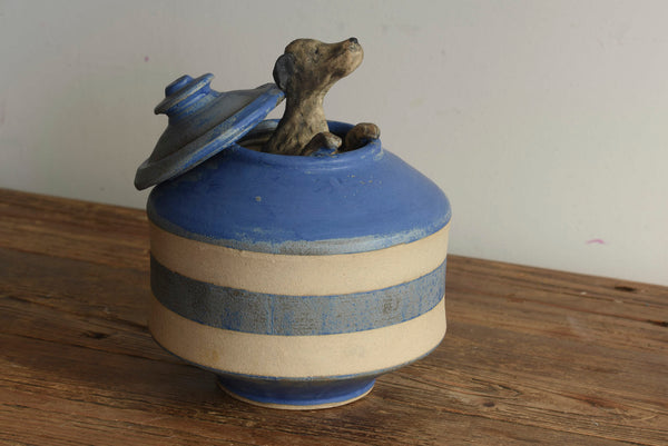 Sam Toft original ceramic 'Having cleared out the biscuit barrel ...