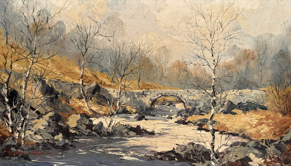 Afon Nant Peris Bridge Snowdonia by Charles Wyatt Warren (1908-1993 ...