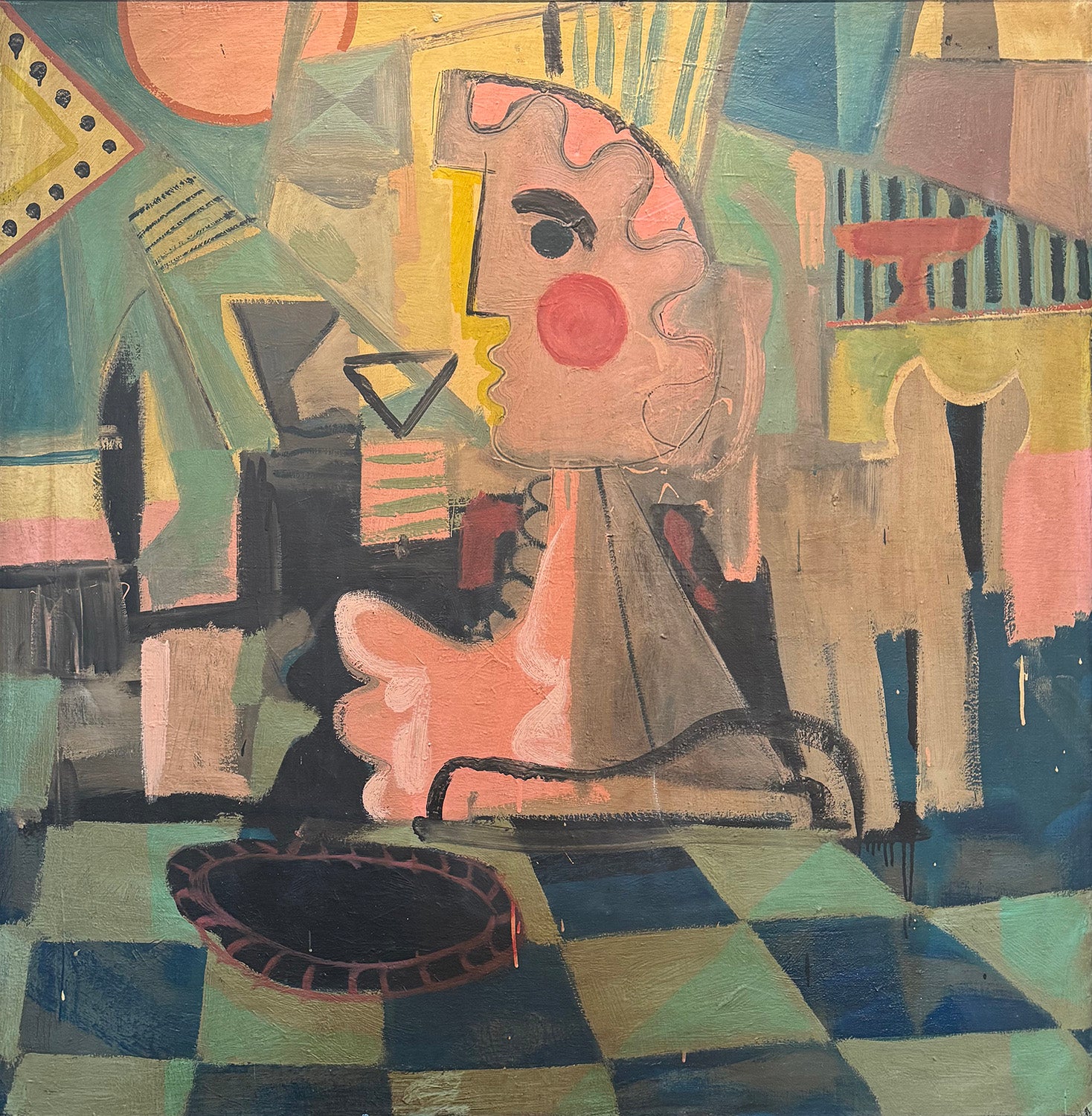 Contemporary British Artist Denver Sorrell 'Seated Figure Green ...
