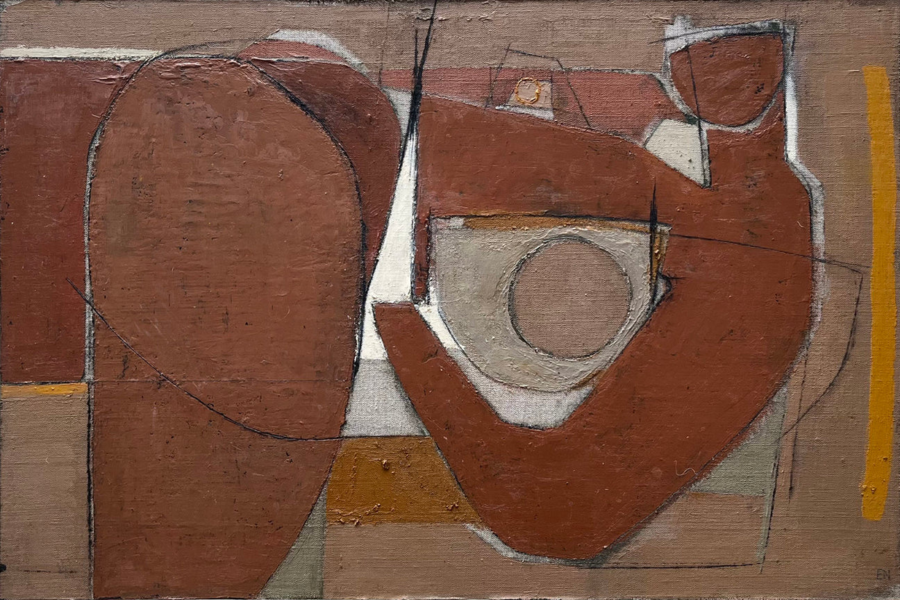 'Reclining Woman in Ochre' by contemporary artist Elizabeth Neville ...