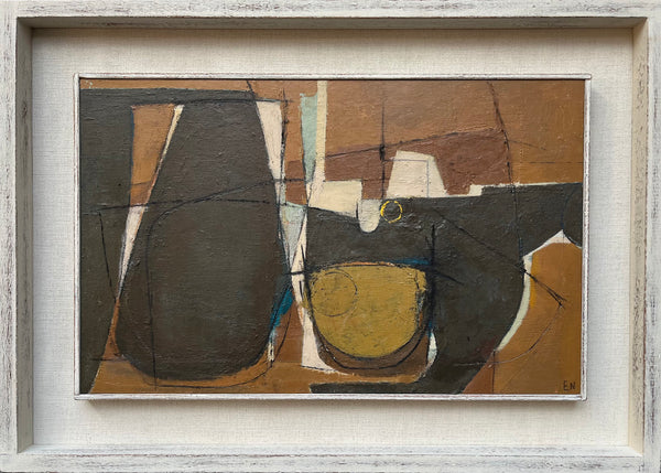 'Figure in Brown and Orange' by contemporary British Artist Elizabeth ...