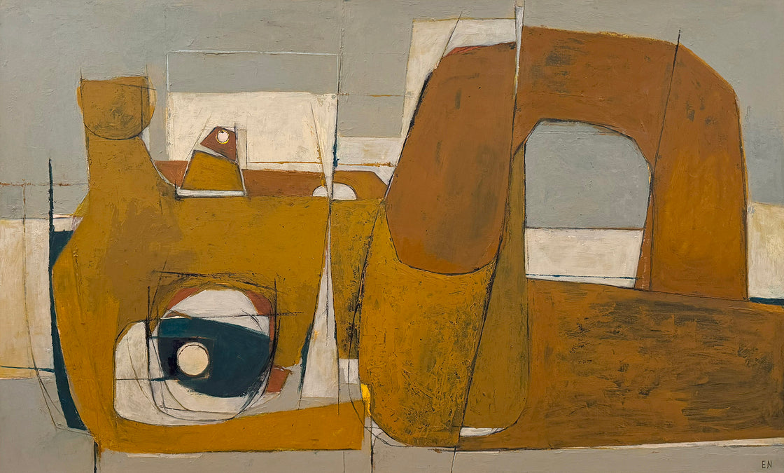 'Reclining Woman in Ochre' by contemporary artist Elizabeth Neville ...