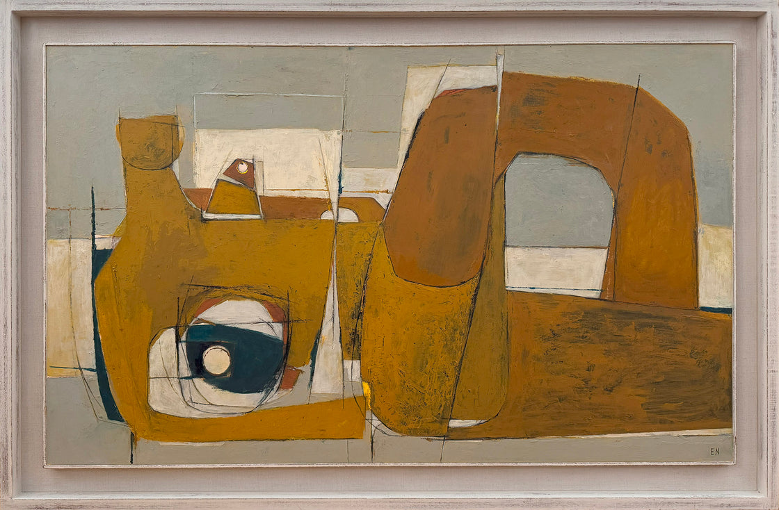 'Reclining Woman in Ochre' by contemporary artist Elizabeth Neville ...