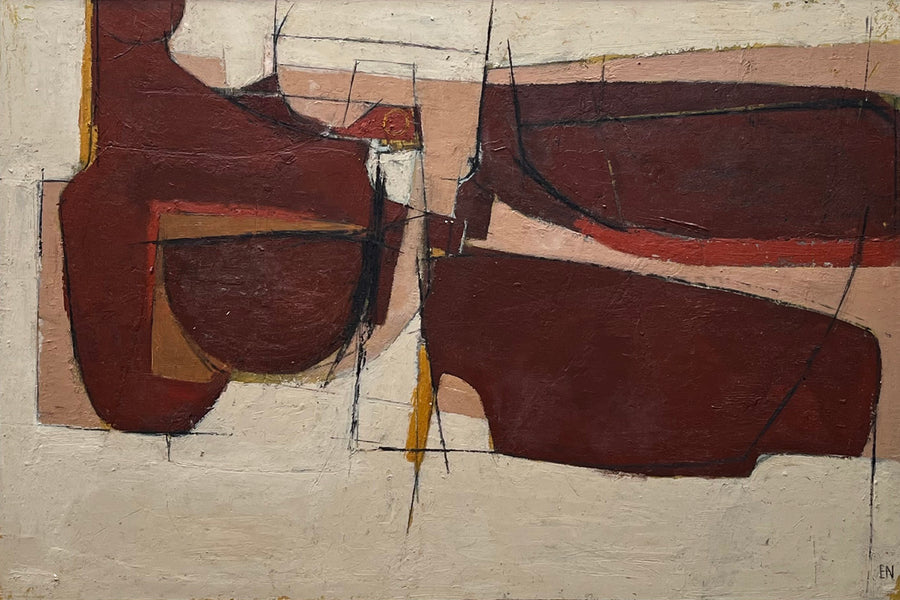'Reclining Woman in Ochre' by contemporary artist Elizabeth Neville ...