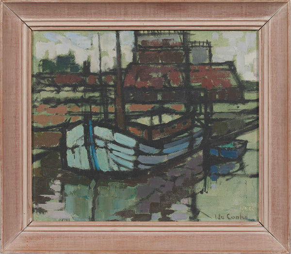 New Zealand artist Ida Cooke 'Boats at Woodbridge, 1963' – Panter and Hall