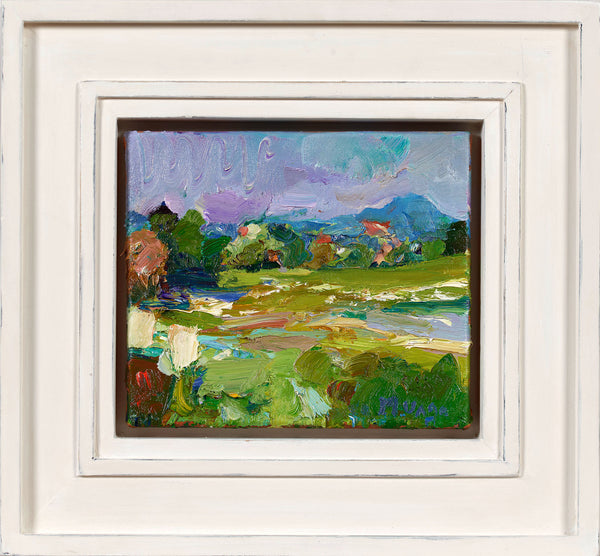 Mungo Powney contemporary British artist 'Fields by the River, Hamoon ...