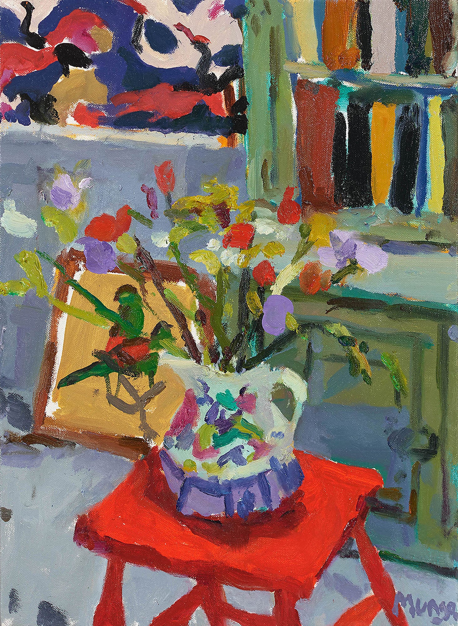 Mungo Powney contemporary British artist 'Still Life With Parrots ...