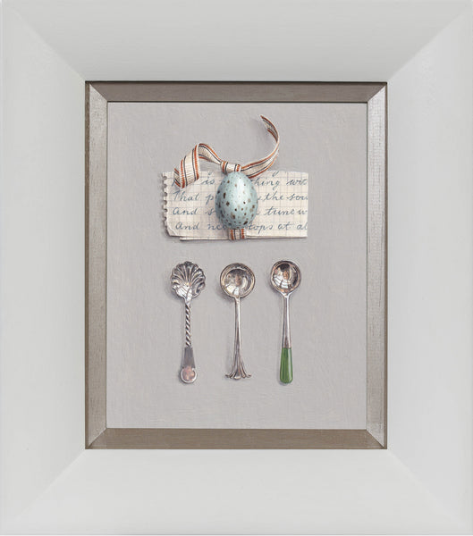 Poem with Egg and Three Condiment Spoons by Rachel Ross – Panter and Hall