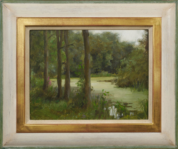 'Foxgloves and Pondweed' landscape painting by contemporary artist Ruth ...