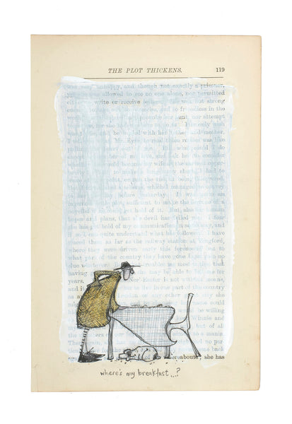 Sam Toft original painting 'Where’s my breakfast . . . ?' – Panter and Hall