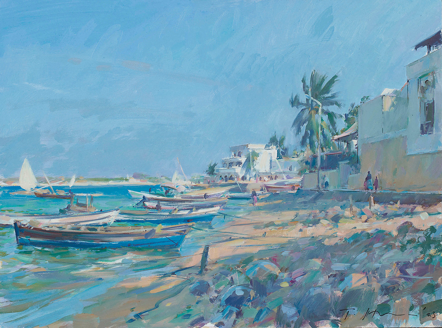 Tom Hoar Contemporary British Art 'Blue morning, Essaouira' – Panter ...
