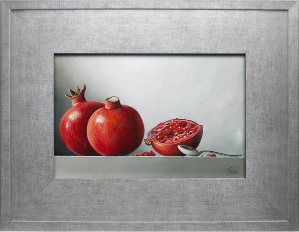 Johan de Fre Contemporary Dutch realist Still Life art 'Pomegranates I ...