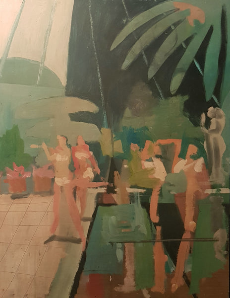 Le Bathers oil painting by contemporary British artist Denver Sorrell ...