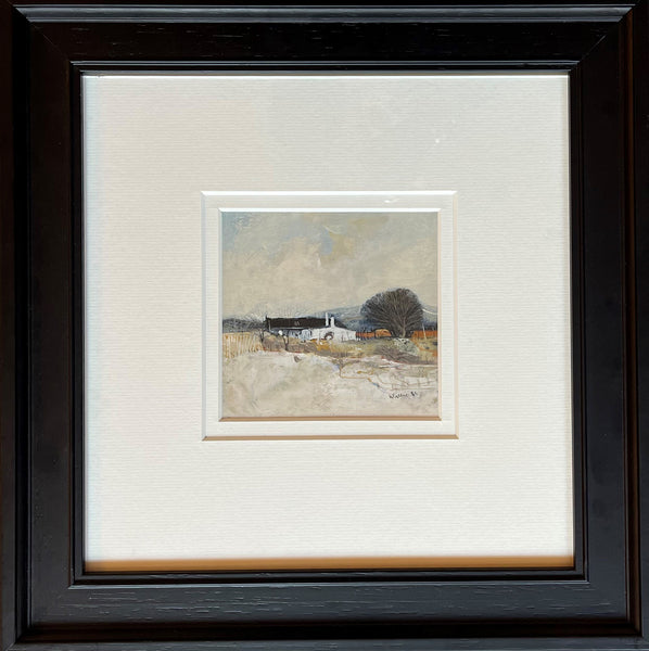 Gordon Wyllie RSW (1930-2005) Scottish artist original 'White Gable ...