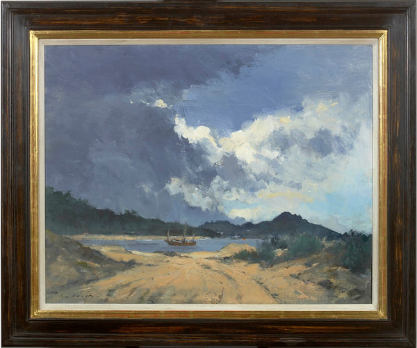 Ian Houston Sailing Junk at Stanley Bay, Hong Kong Oil Painting ...