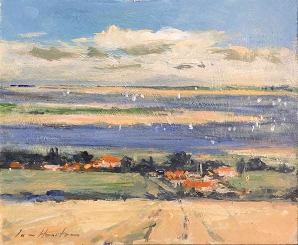 Ian Houston Brancaster Harbour in Late Summer Oil by Impressionist ...