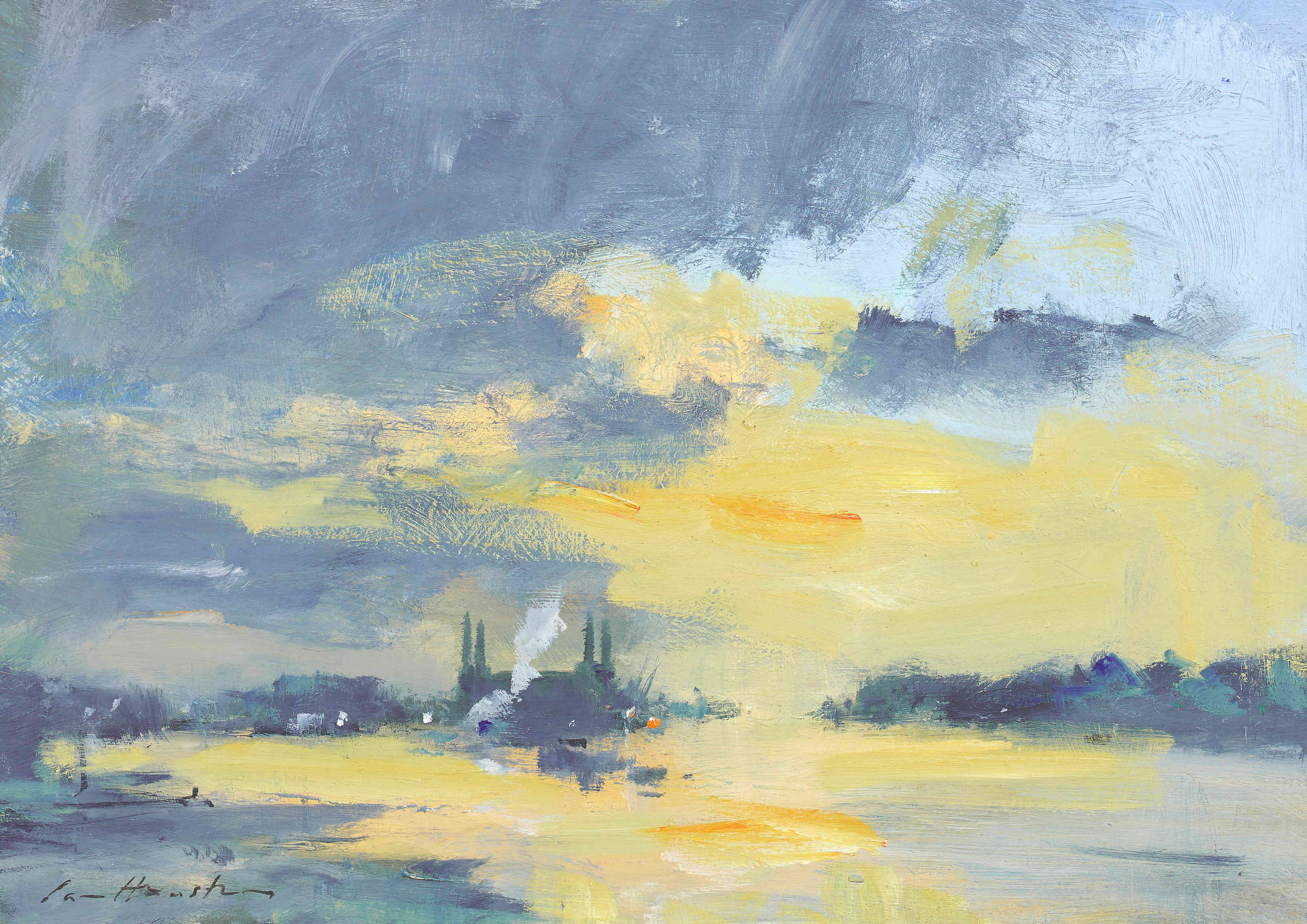 Ian Houston At the Fish Market a Study in Green, Hong Kong Oil – Panter ...