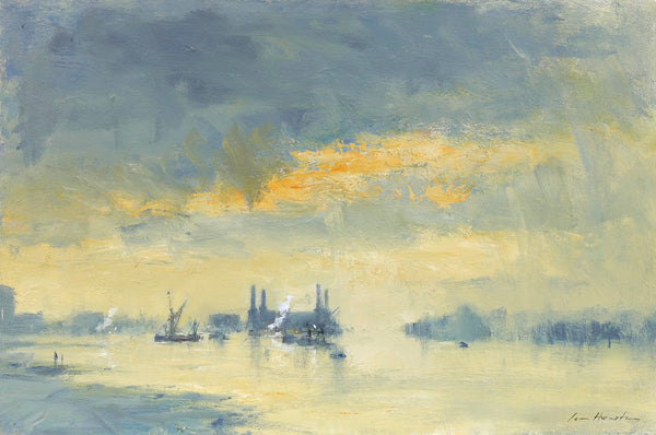 Ian Houston Sundown at Battersea by British impressionist artist ...