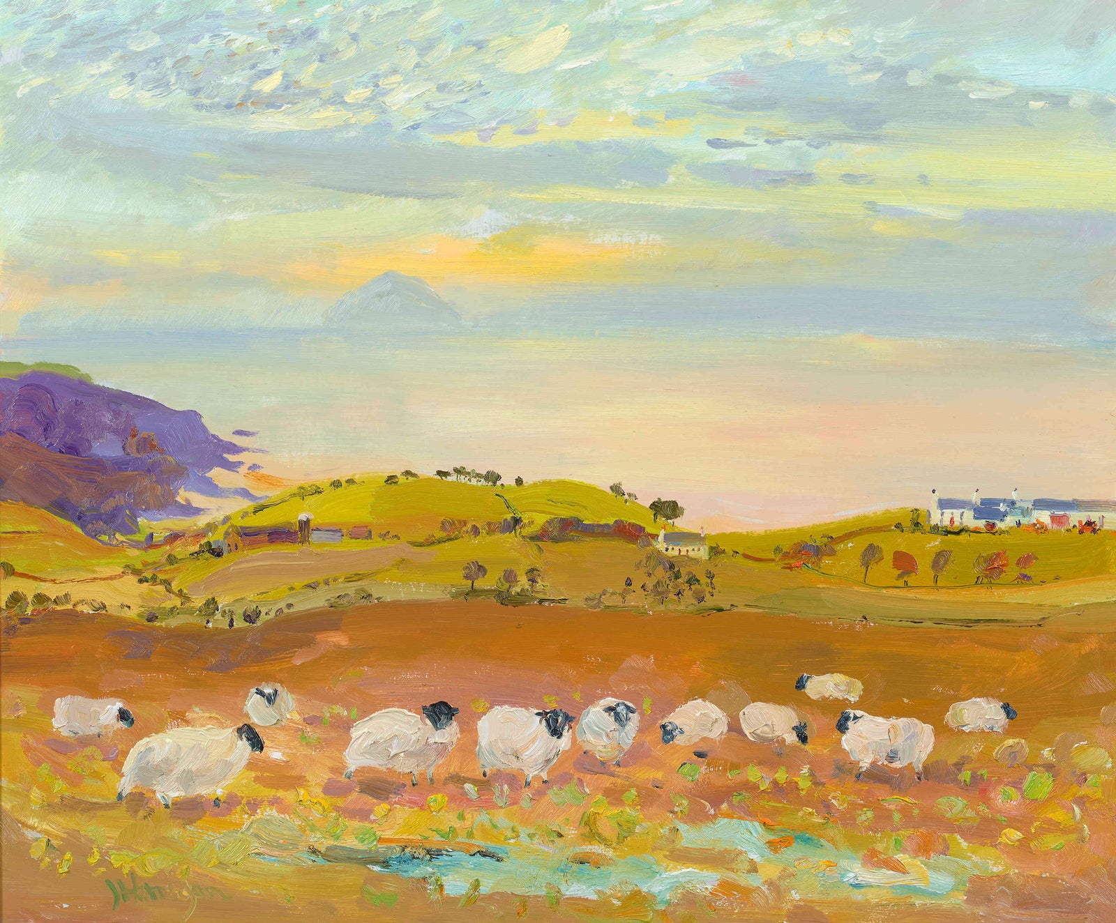 James Harrigan (b 1937) Contemporary Scottish Artist 'Ailsa Craig ...