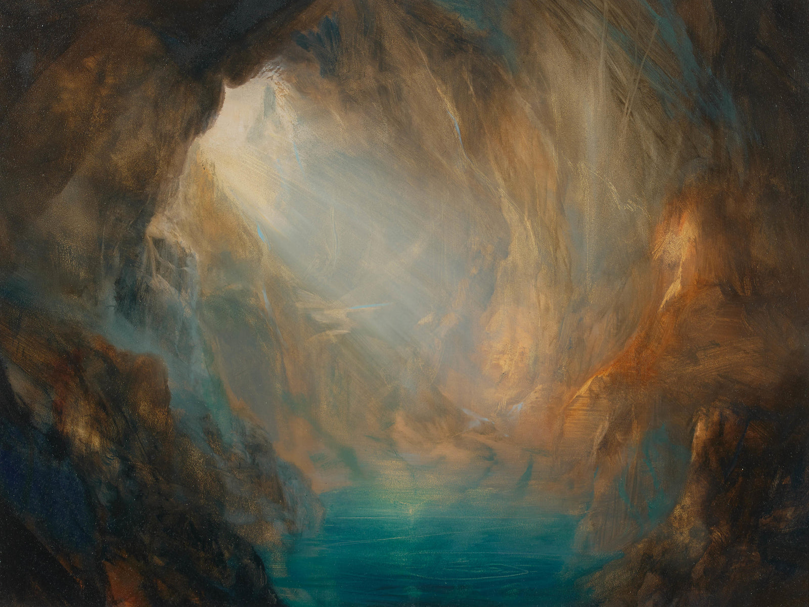 Original oil painting 'Cave' by contemporary artist James Naughton ...