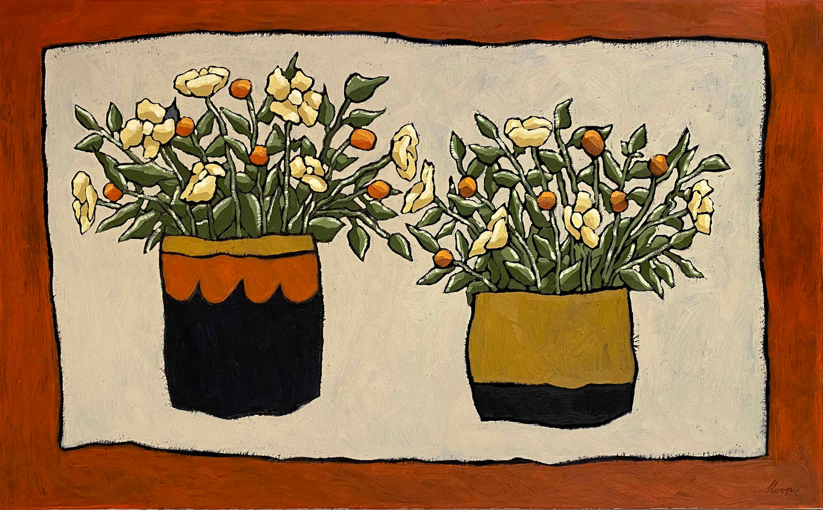 Jane Hooper contemporary still life painter 'Orange Bunch' – Panter and ...