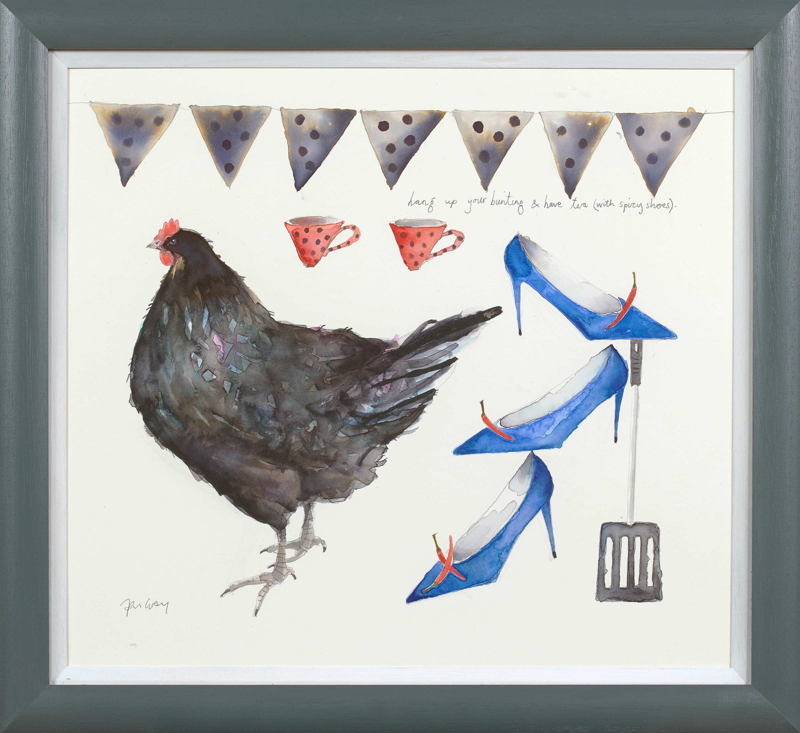 Janice Gray contemporary Scottish artist 'Bunting and Spicy Shoes ...