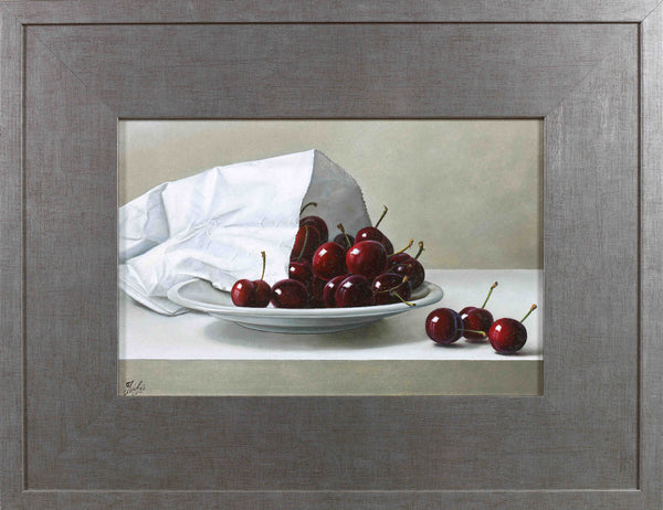 Johan de Fre Contemporary Dutch Realist Still Life: Expensive Cherries ...