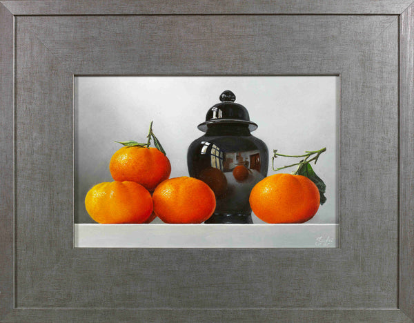 Johan de Fre Contemporary Dutch Still Life: Tangerines in Reflection ...