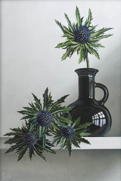 Johan de Fre Dutch realist Still Life art' The Charm of Thistles ...
