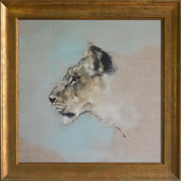 Justin Coburn contemporary artist 'Lioness Head Study' – Panter and Hall