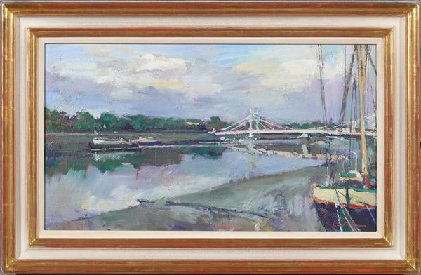 Luke Martineau Contemporary artist 'Heading Upriver, Albert Bridge ...