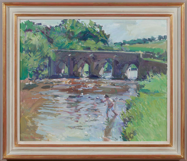 Luke Martineau Contemporary artist 'Skimming Stones at Landacre Bridge ...