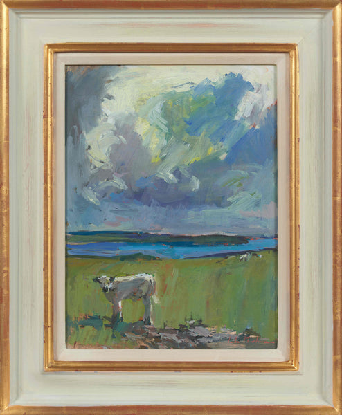 Luke Martineau British artist 'At Pentire Point (Cornish calf ...