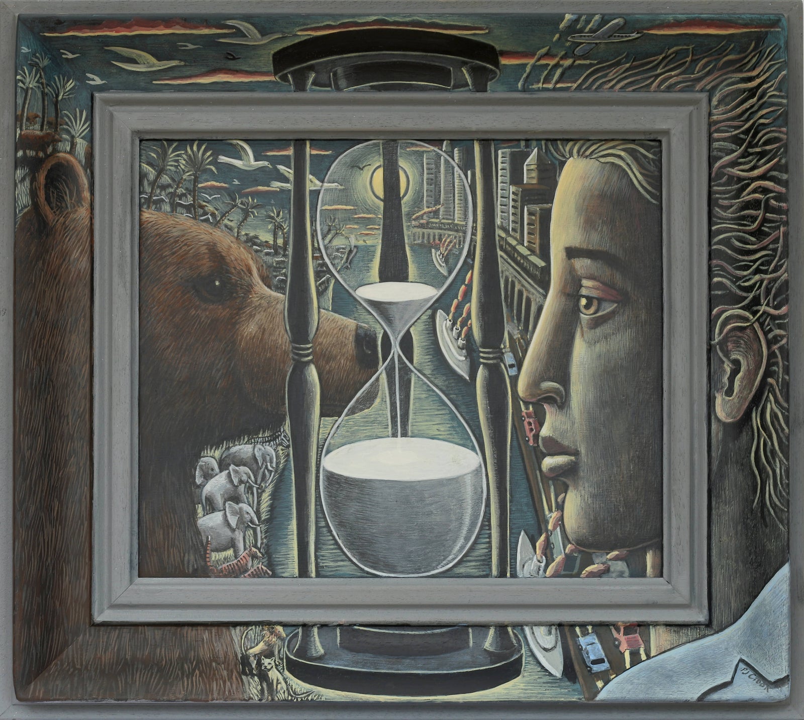 PJ Crook contemporary British Artist 'Time Running Out' – Panter and Hall