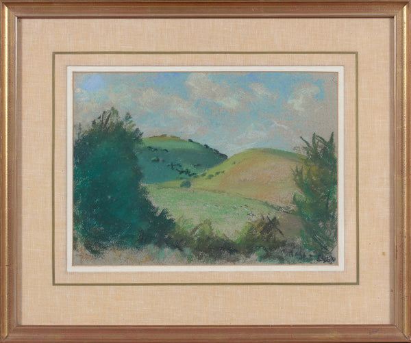 Paul Maze French Impressionist original artwork 'The Sussex Downs ...