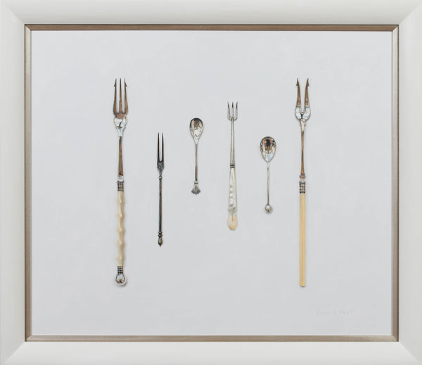 Rachel Ross still life 'Flatware with Tarnished Fork' – Panter and Hall