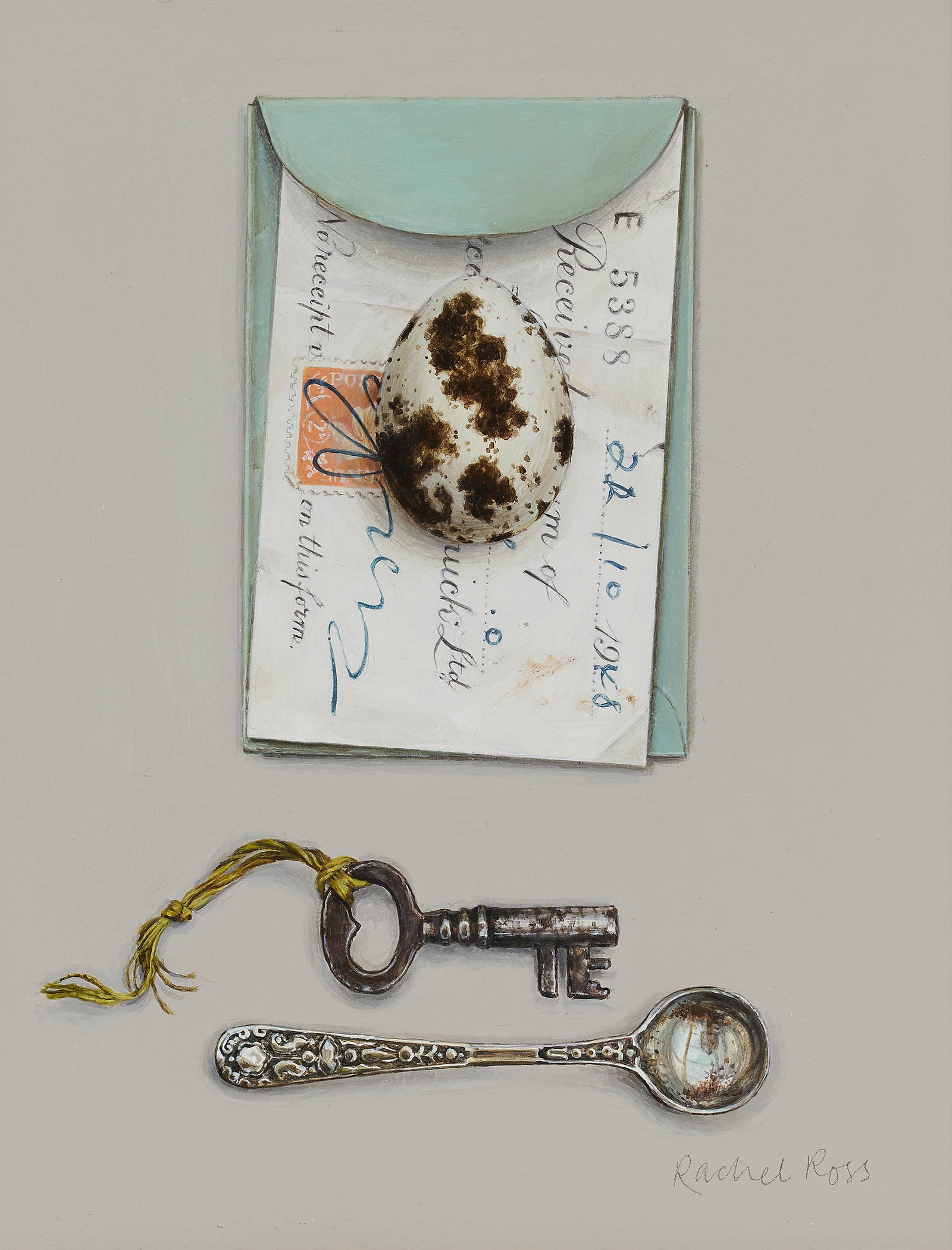 Rachel Ross still life 'Signed Receipt with Key and Spoon' – Panter and ...