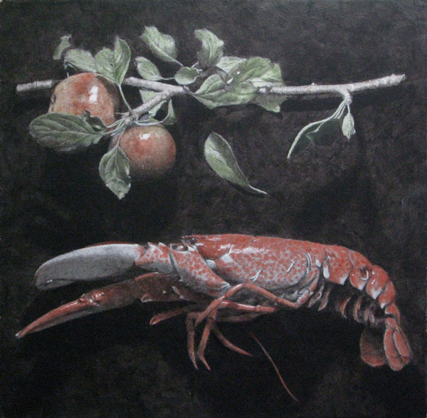 Rob Pittam contemporary British figurative artist 'Lobster and Apples ...