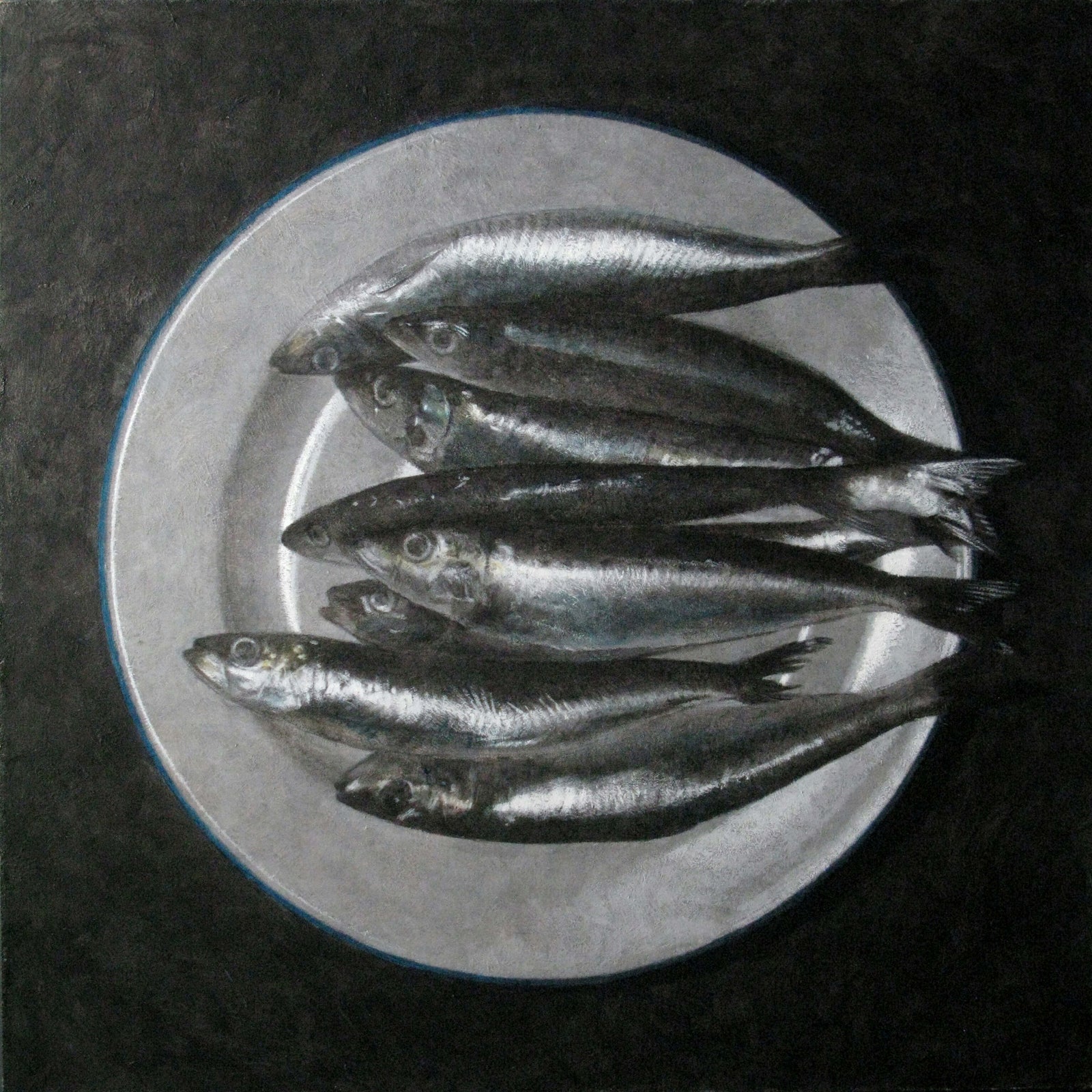 Rob Pittam contemporary British figurative artist 'Sardines on an ...