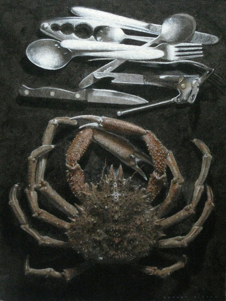 Rob Pittam Cutlery and Spider Crab contemporary figurative art – Panter ...