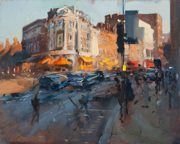 Rob Pointon ROI British Plein Air Art 'Afternoon Light, London Café ...