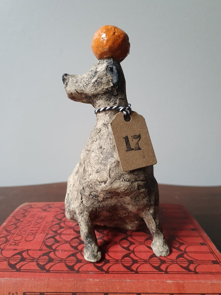Sam Toft ceramic dog sculpture '#17 Doris with Satsuma' – Panter and Hall
