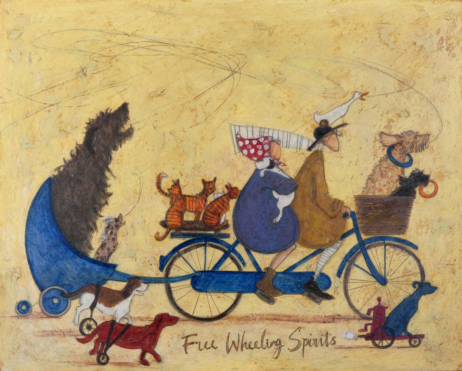 Sam Toft original painting 'Free Wheeling Spirits' – Panter and Hall